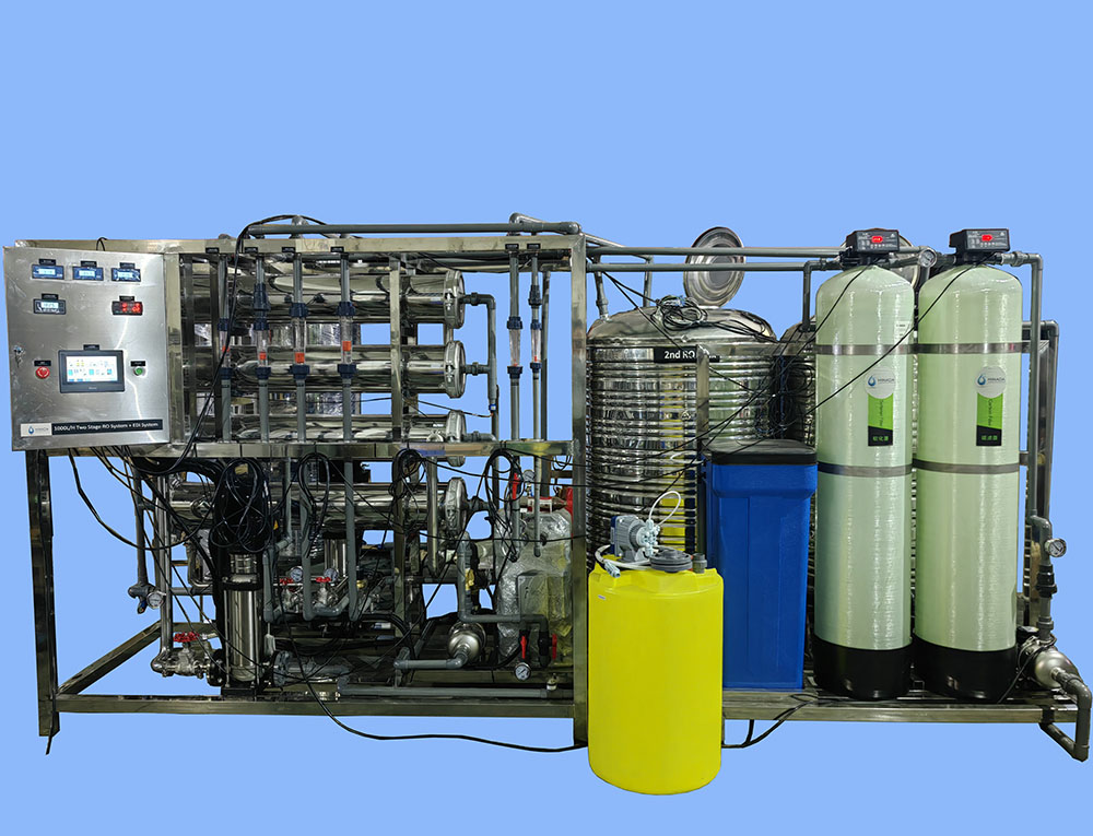 2 stage RO System with EDI System for Cosmetics factory application ...